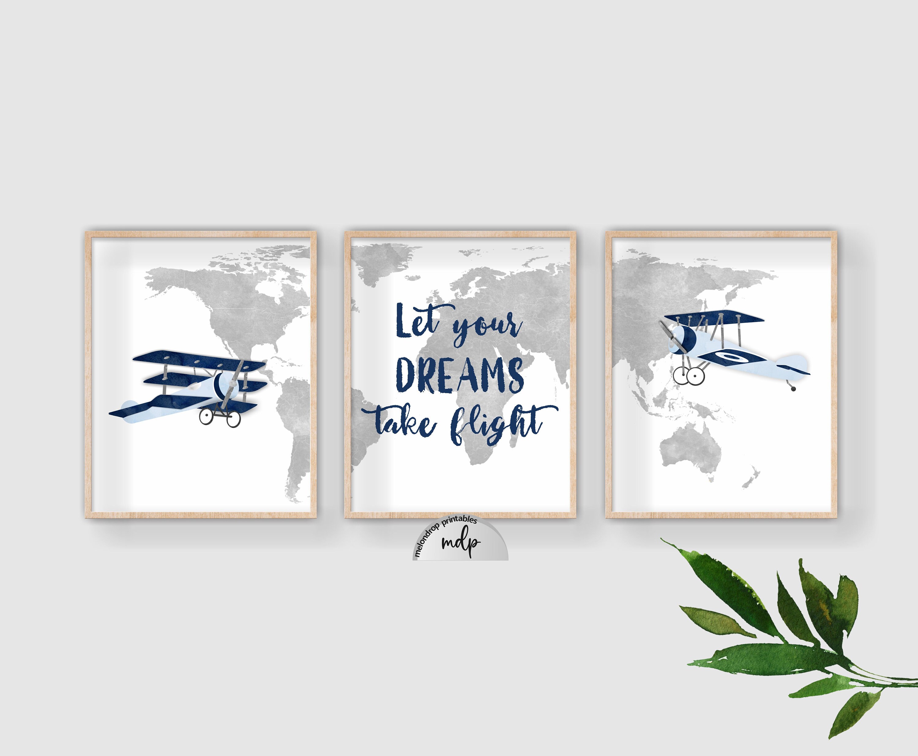 Airplane Wall Art Airplane Nursery Decor Printable Nursery Decor ...