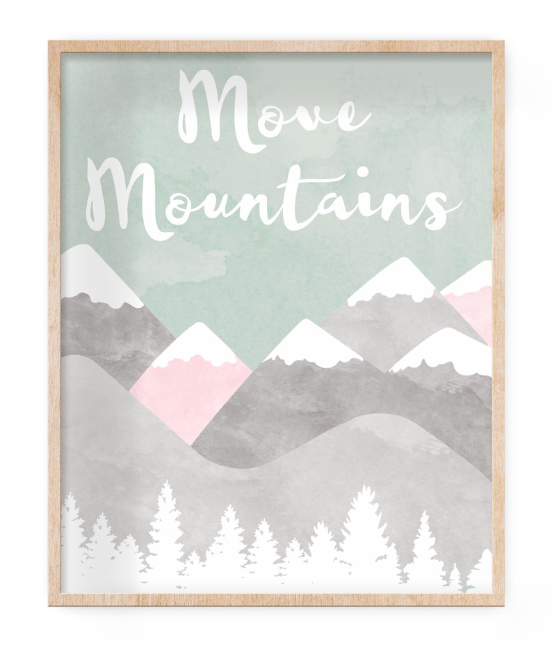 Baby Girl Woodland Nursery Decor Printable Pink Nursery Wall Art Deer ...