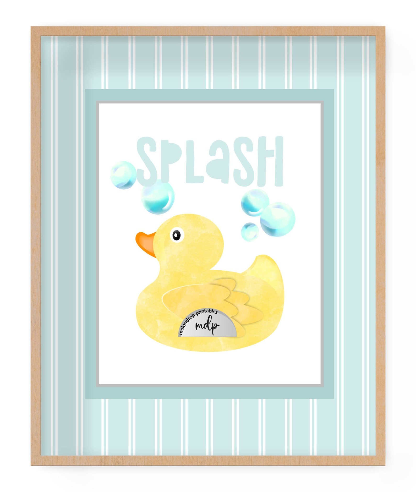 Splish Splash Bathroom Wall Art Printable Signs Rubber Duck Bath Art ...