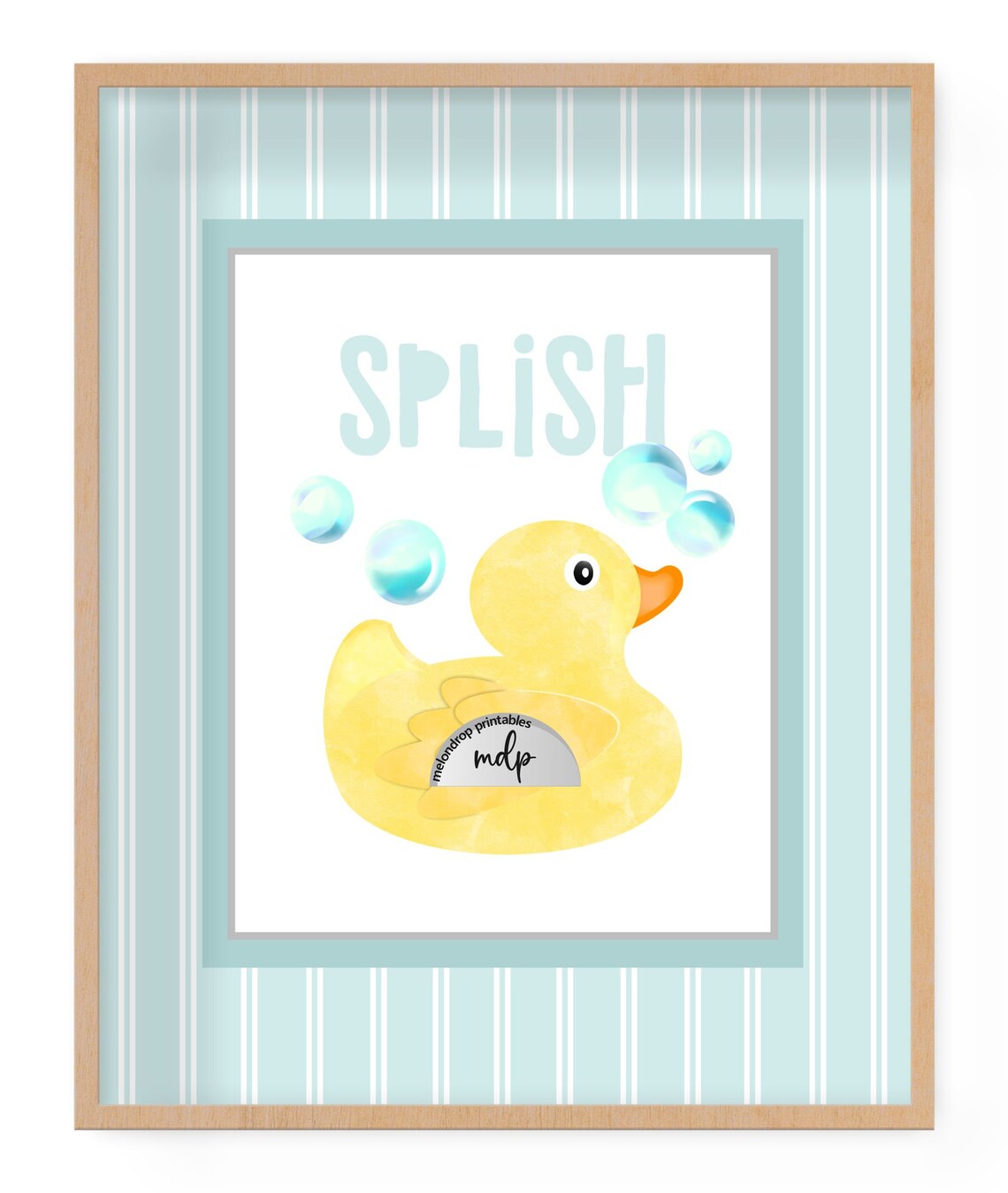 Splish Splash Bathroom Wall Art Printable Signs Rubber Duck Bath Art ...