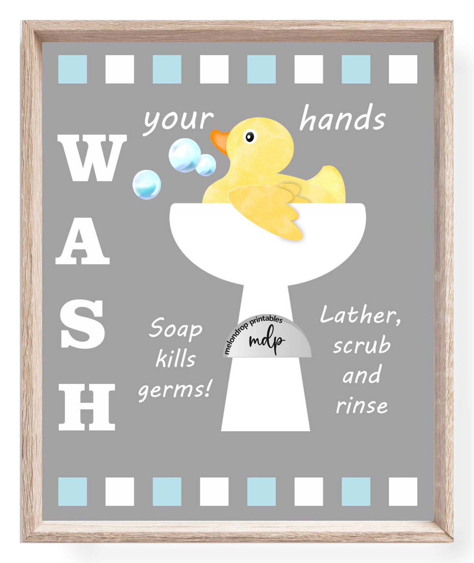 Rubber Ducky Prints Bathroom Wall Art Printable Signs Rubber Duck Bath ...