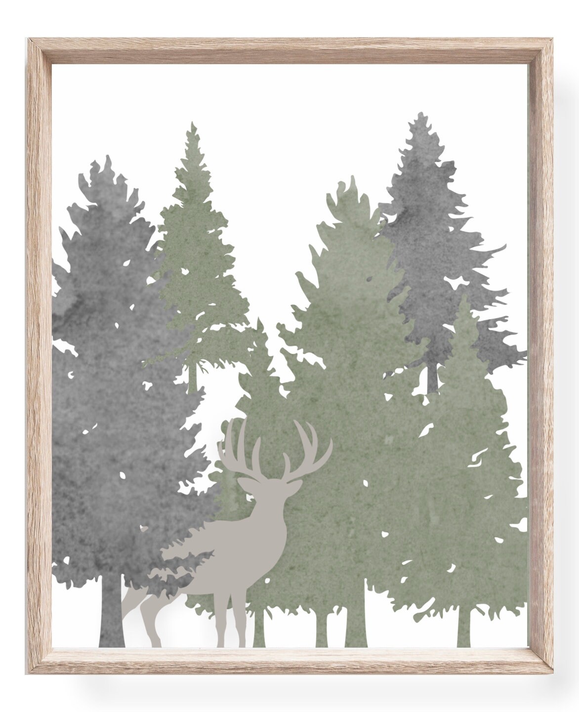 Printable Woodland Nursery Decor Boy Room Wall Art Deer Bear Forest ...