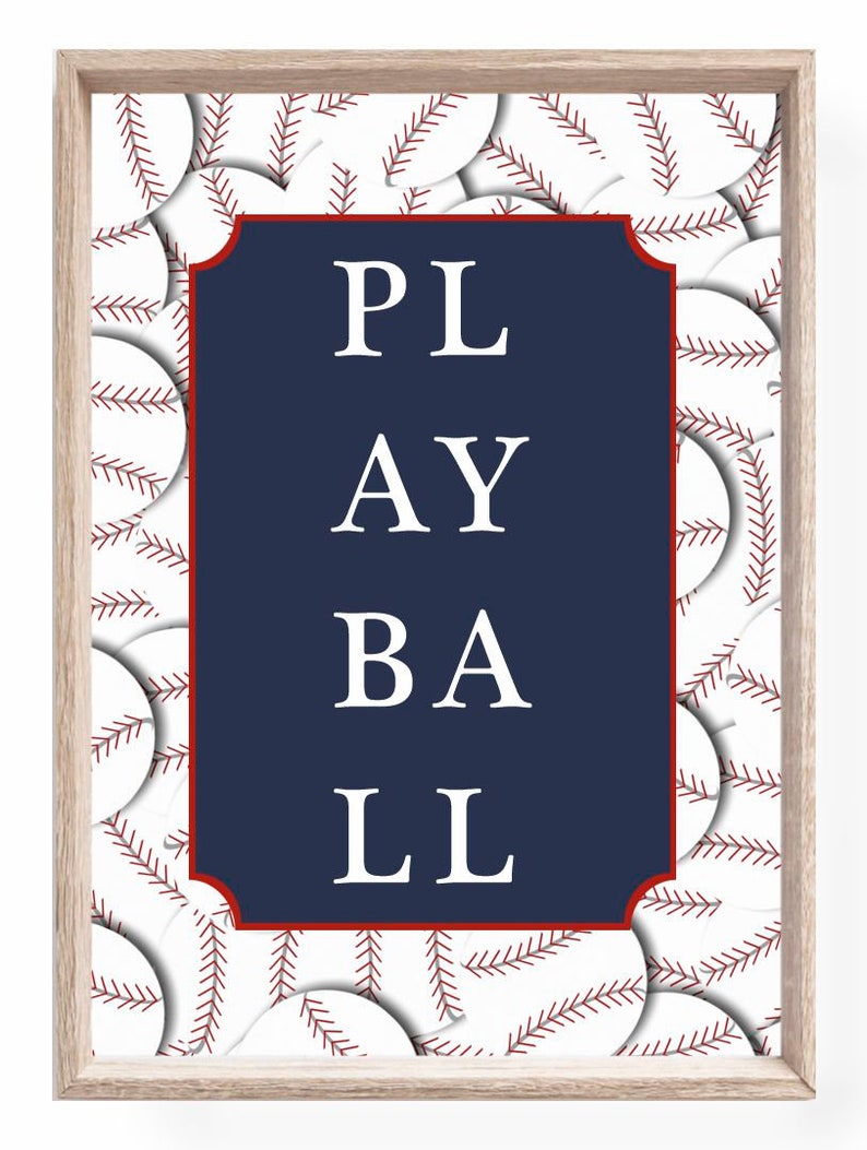 Printable Baseball Nursery Wall Art Boy Sports Room Decor Baseball ...