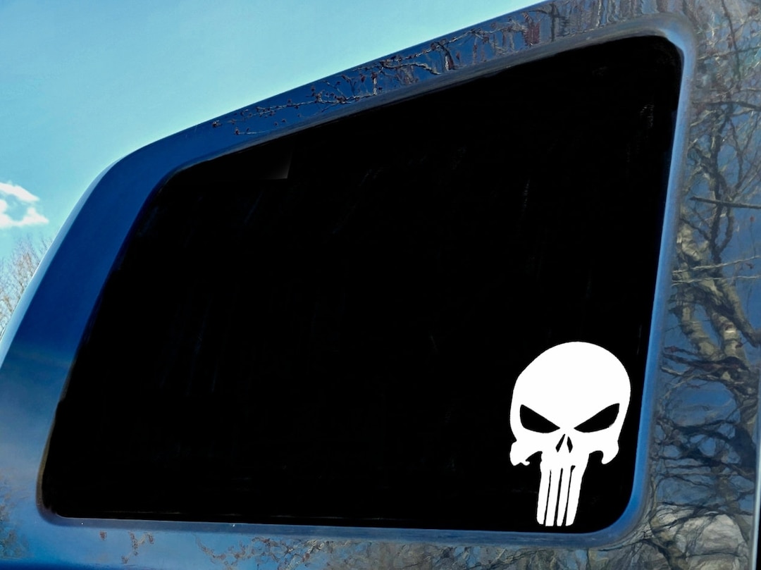 Punisher Skull Car Decal Sticker - Etsy