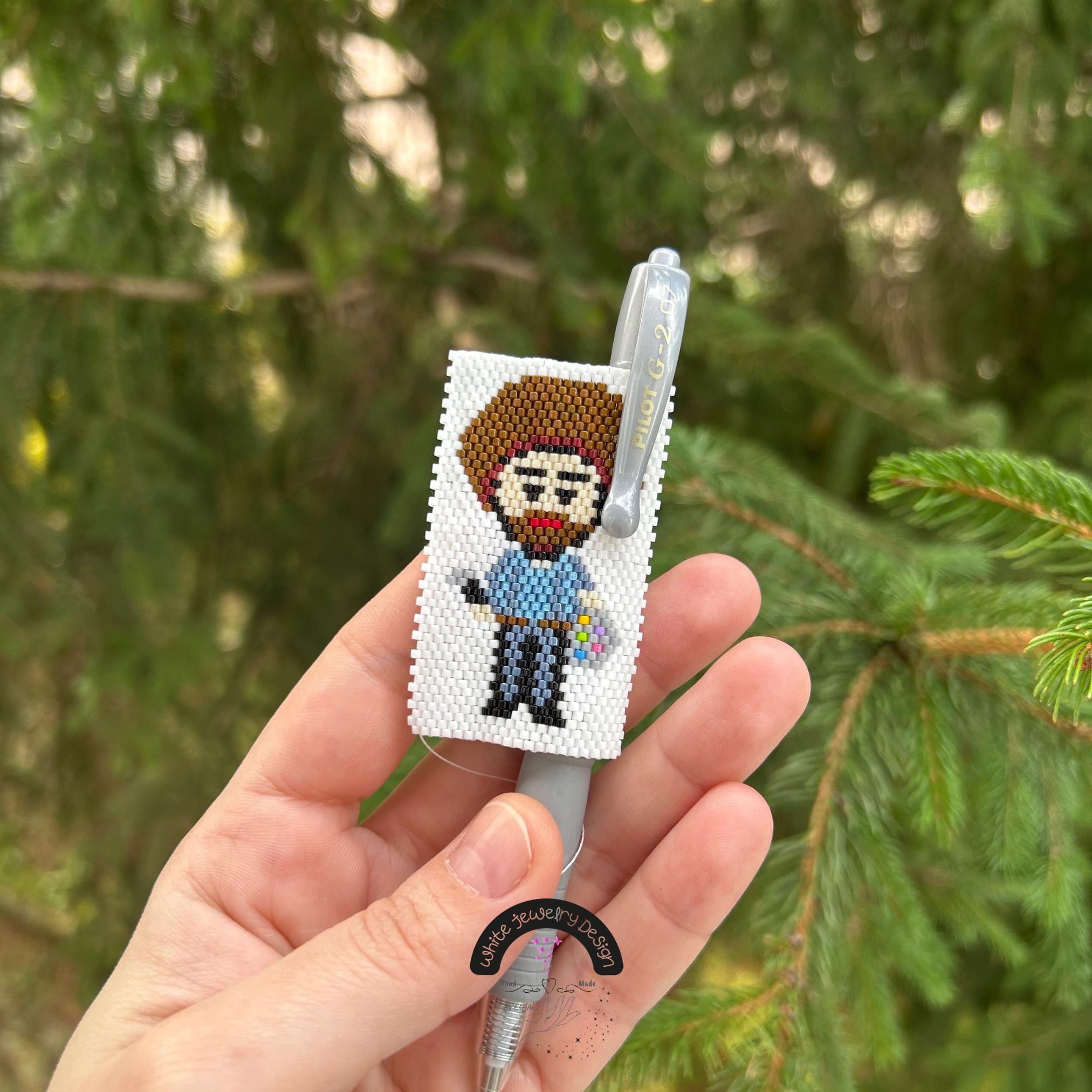 Bob Ross Bead Pen Wrap Pattern, Peyote or Brick Stitch, Pilot G2 ...