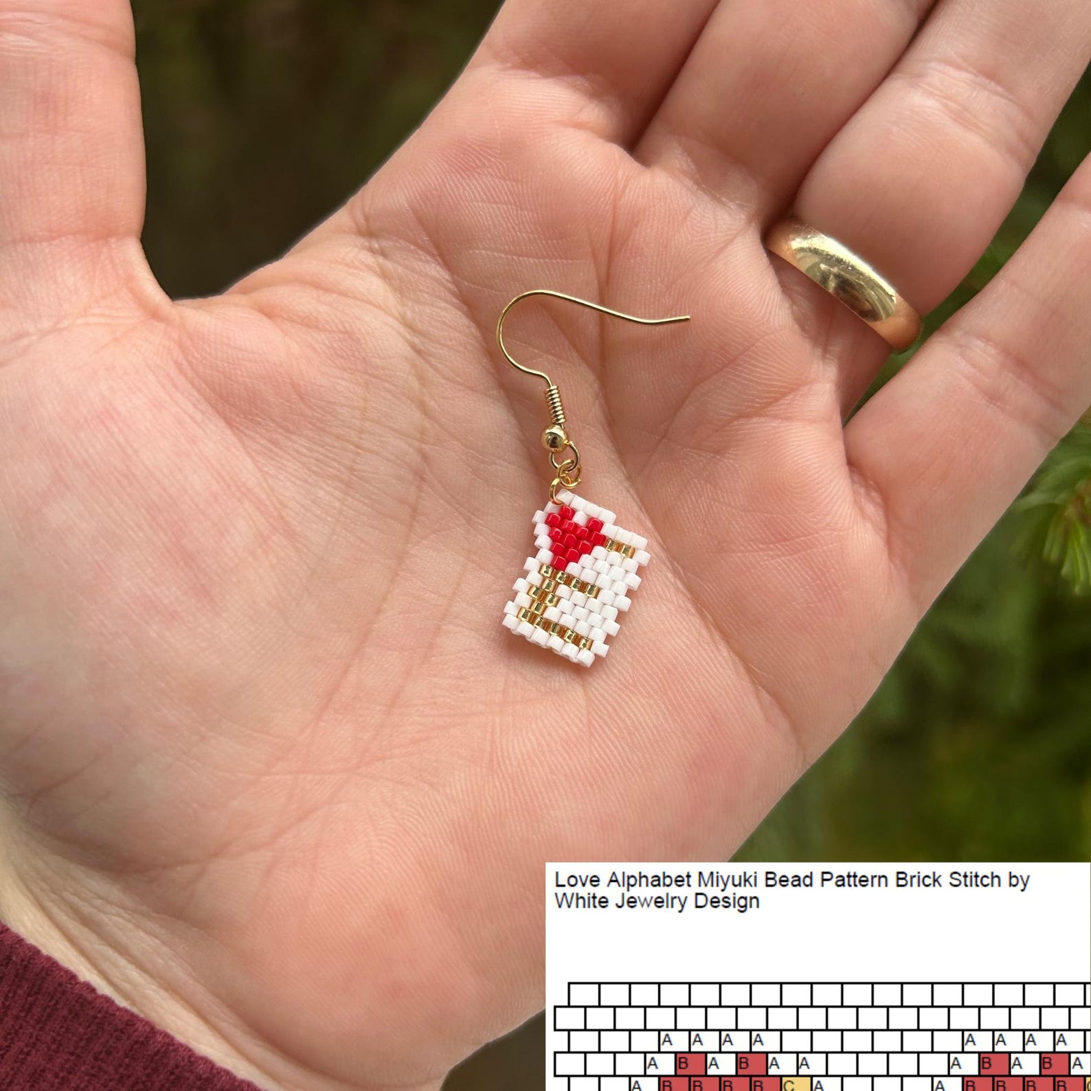 Love Alphabet Bead Pattern - Peyote or Brick Stitch DIY Tutorial ...