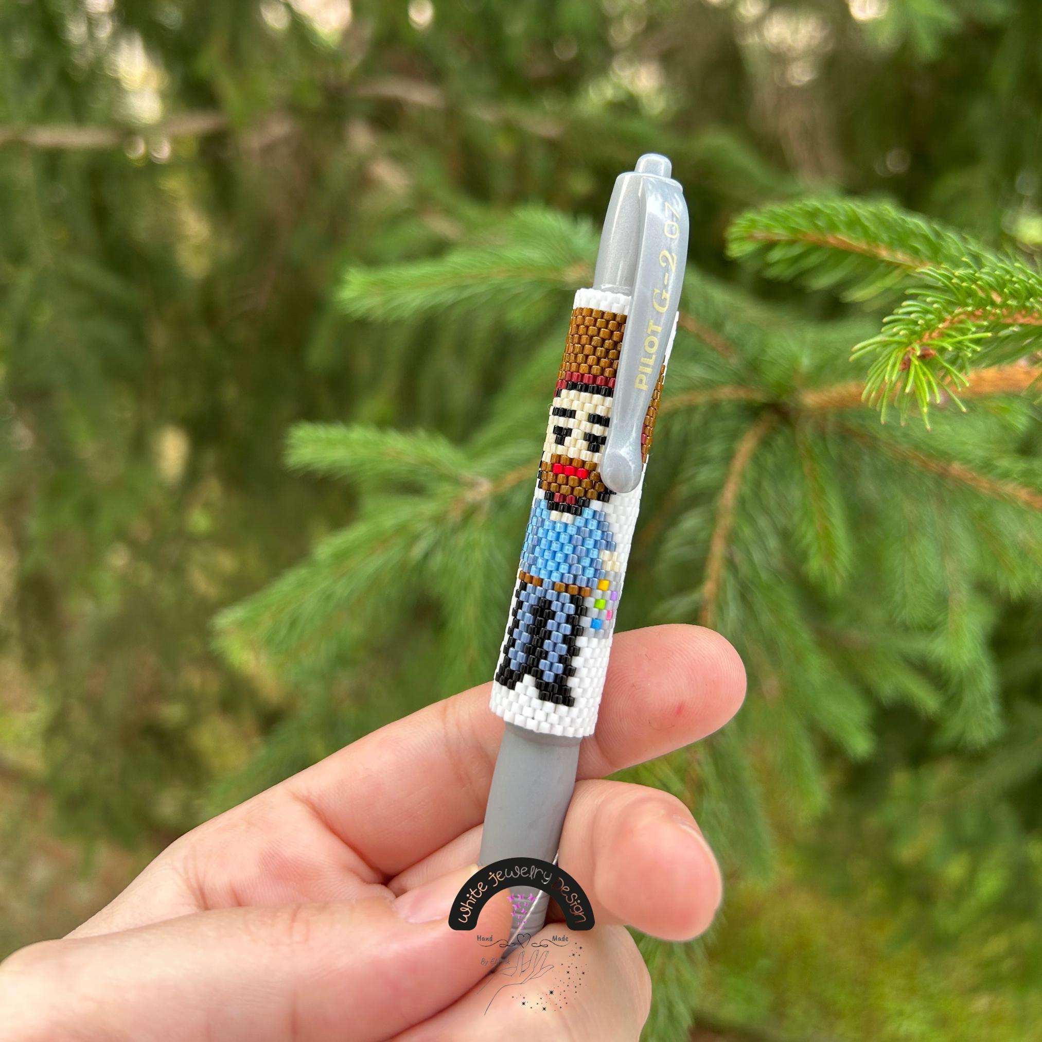 Bob Ross Bead Pen Wrap Pattern, Peyote Brick Stitch, Miyuki Delica ...