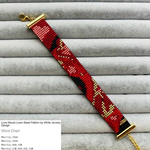 Miyuki Bead Pattern, Love Miyuki Bead Loom Bracelet Pattern, Miyuki Bead Patterns, Design Bead ...