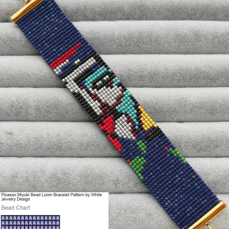 Miyuki Bead Pattern, Picasso Miyuki Bead Loom Bracelet Pattern, Miyuki ...