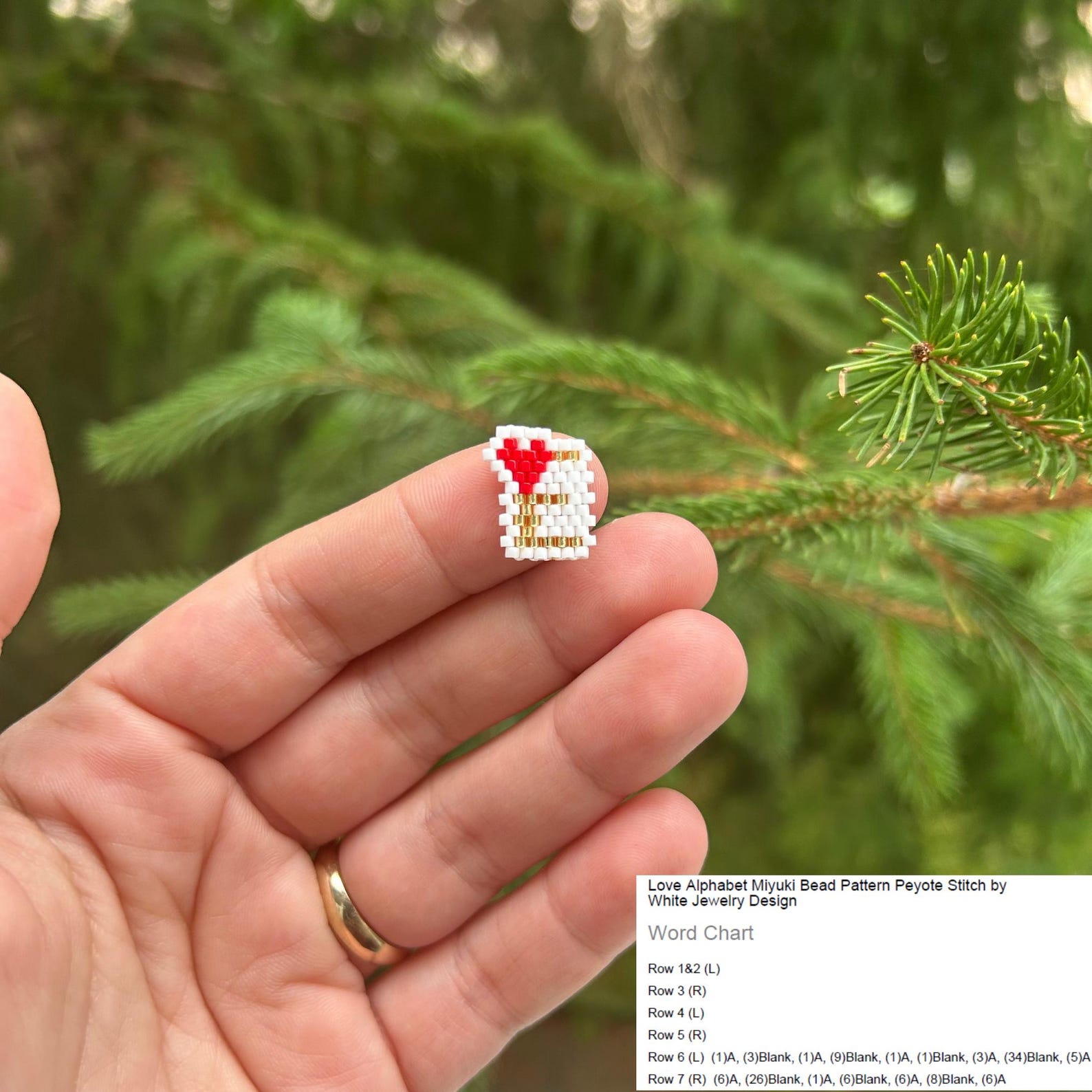 Love Alphabet Bead Pattern - Peyote or Brick Stitch DIY Tutorial ...