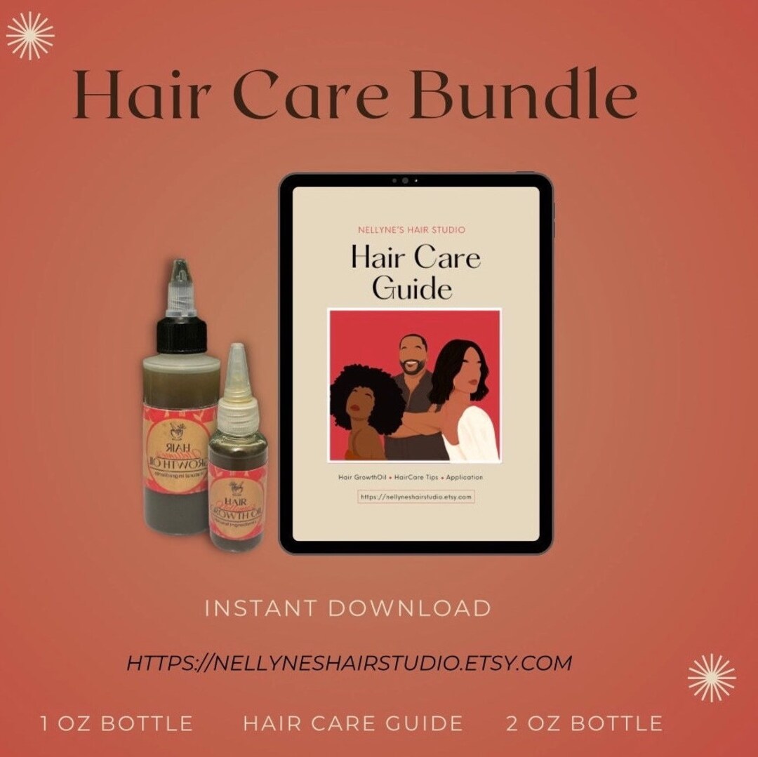 Hair Growth Oil Bundle Hair Care Bundle Hair Care Guide Digital Hair ...