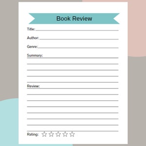 Guided Reading Journal Printable - Etsy UK