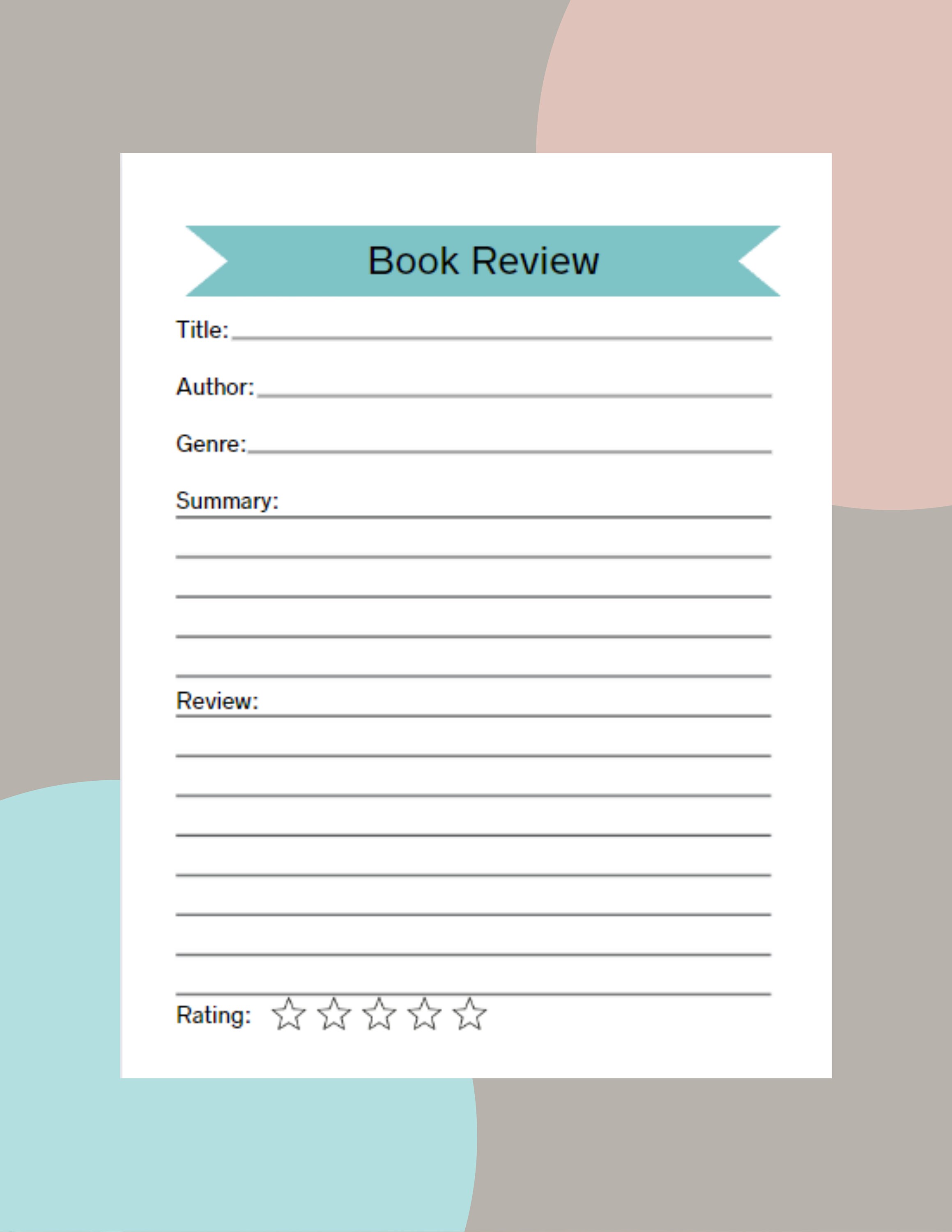 Guided Reading Journal Printable - Etsy UK