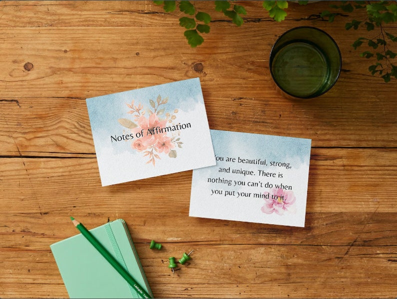 Printable Affirmation Note Cards - Etsy