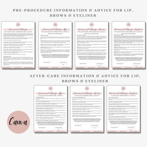 Permanent Makeup Forms, PMU Consent Form, Makeup Consultation, PMU ...