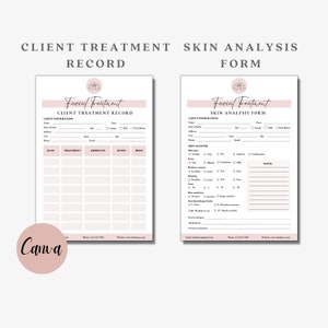 Facial Treatment Forms, Esthetician Forms Bundle, Skincare Forms ...