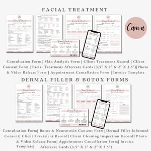 Esthetician Intake, Skincare Forms, Facial Intake Form, PMU Consent ...