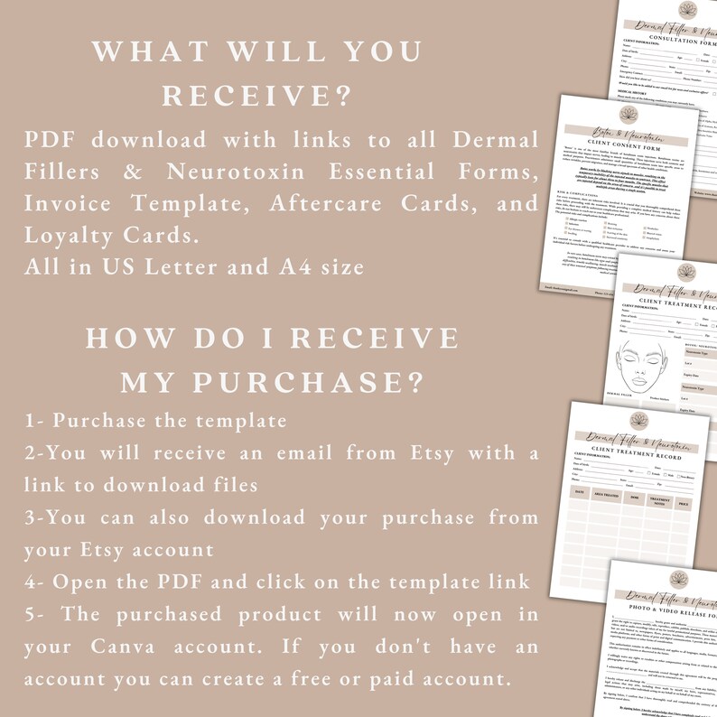 Dermal Filler, Botox, Botulin Toxin, Consultation Forms, Consent Form ...