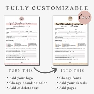 Fat Dissolving Injection, Injector Forms, Fat Dissolve Consent, Fat ...