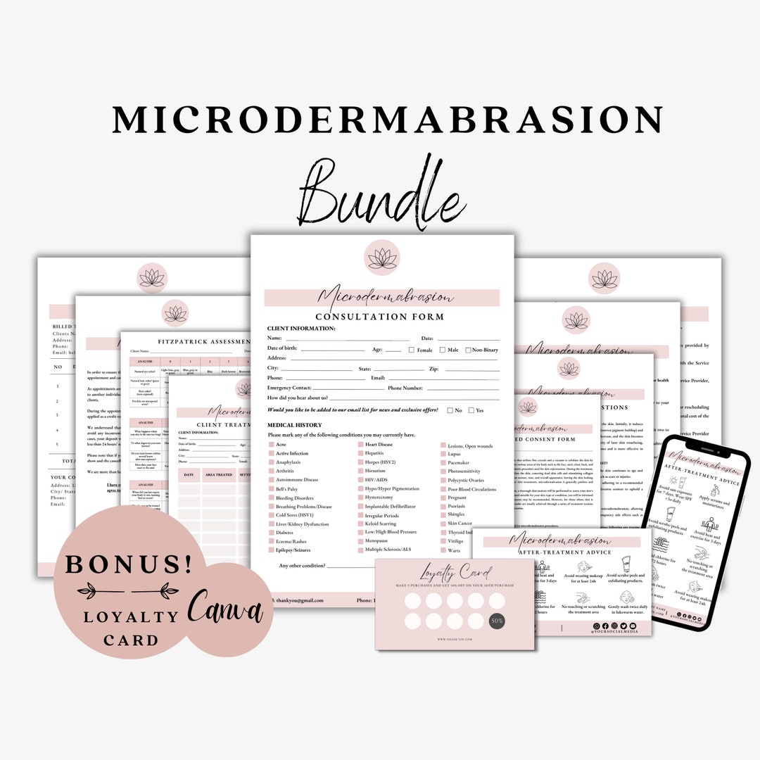 Microdermabrasion, Skincare Forms, Facial Consultation, Facial Consent ...