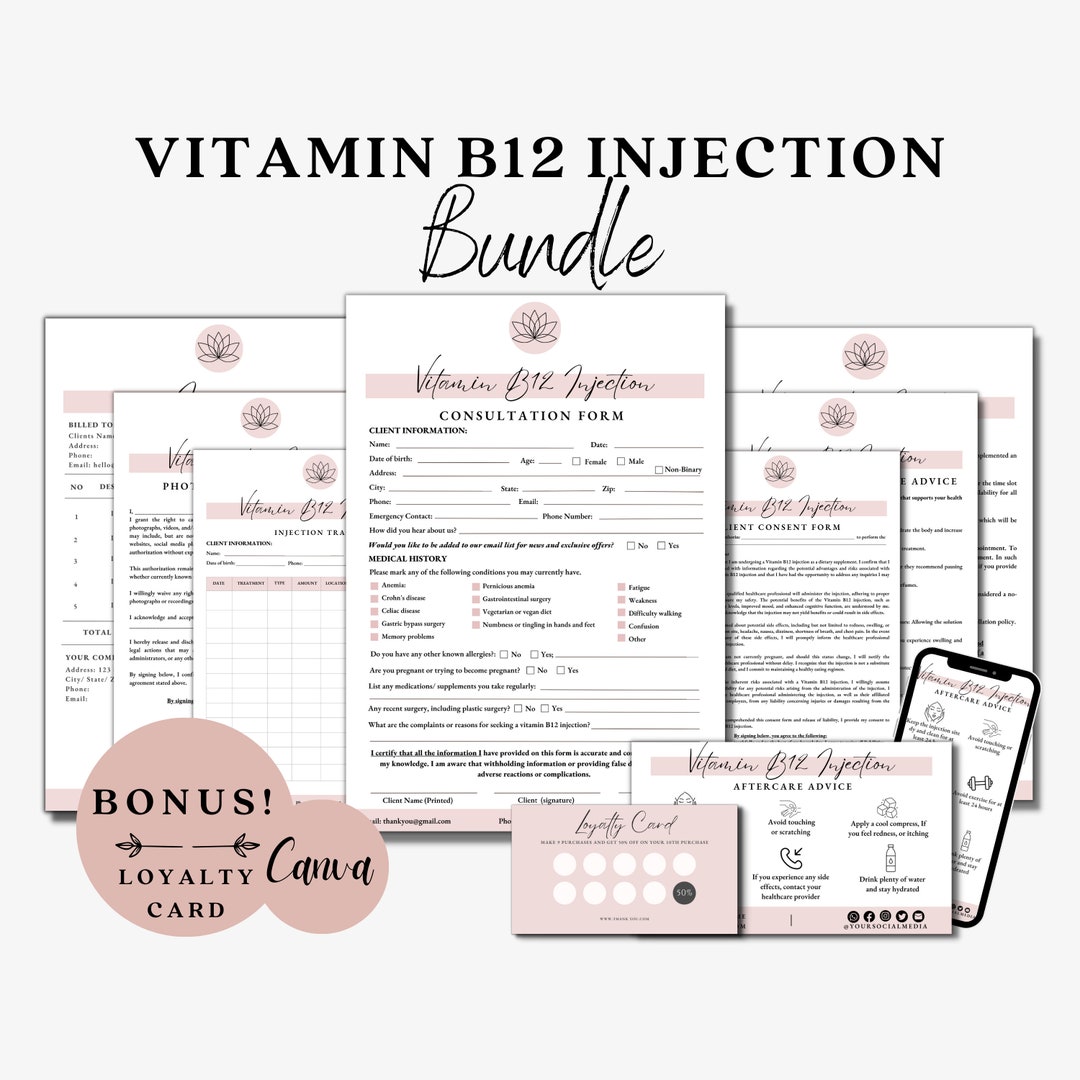 B12 Vitamin Injections, B12 Injection Consent, Aftercare Advice ...