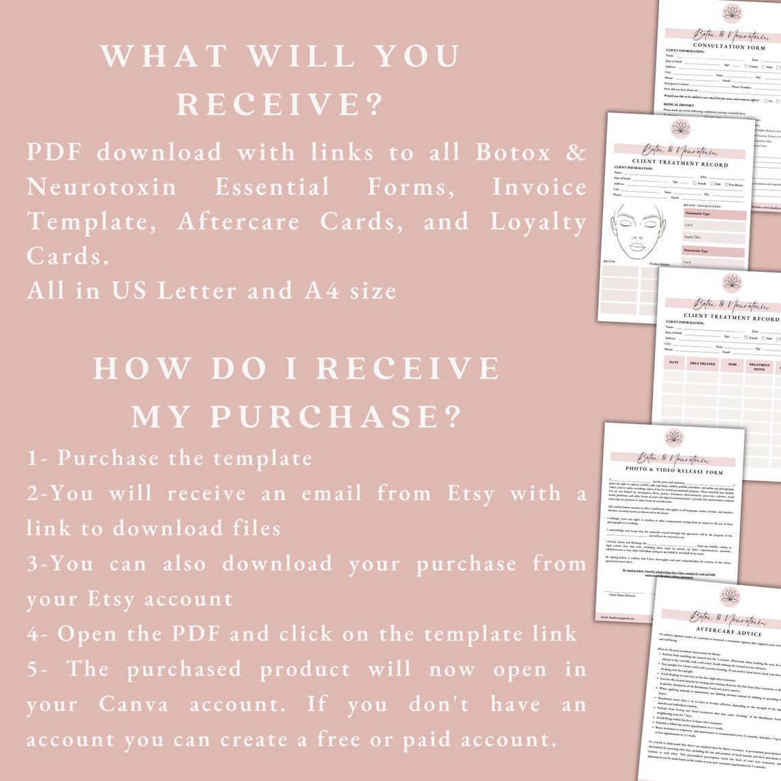 Botox, Botulin Toxin, Consultation Forms, Consent Form, Aftercare ...