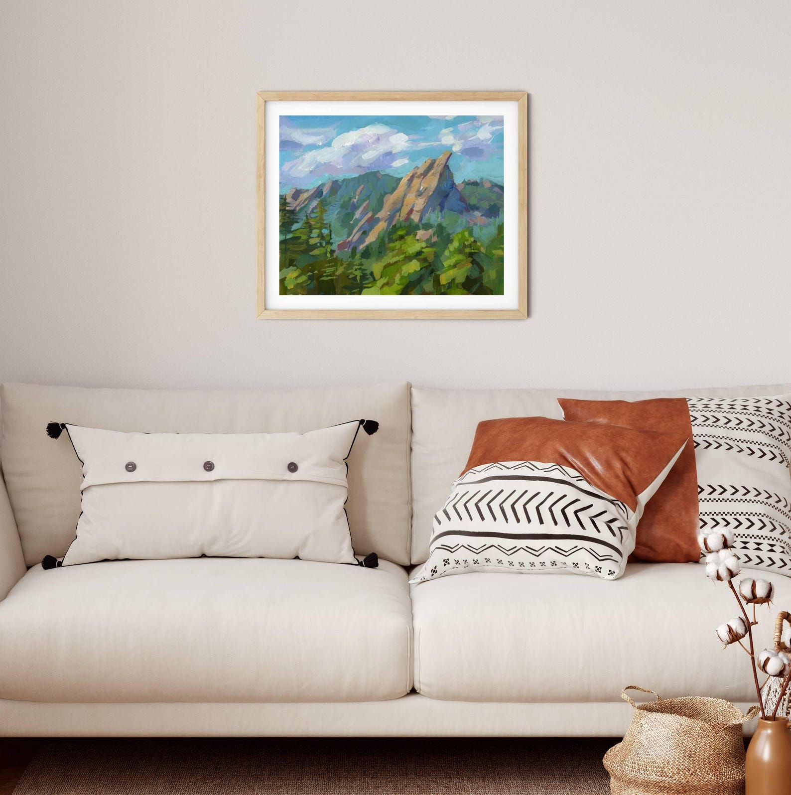 Boulder Flatirons Giclee Art Print, Bright Nature Inspired Wall Decor - Etsy