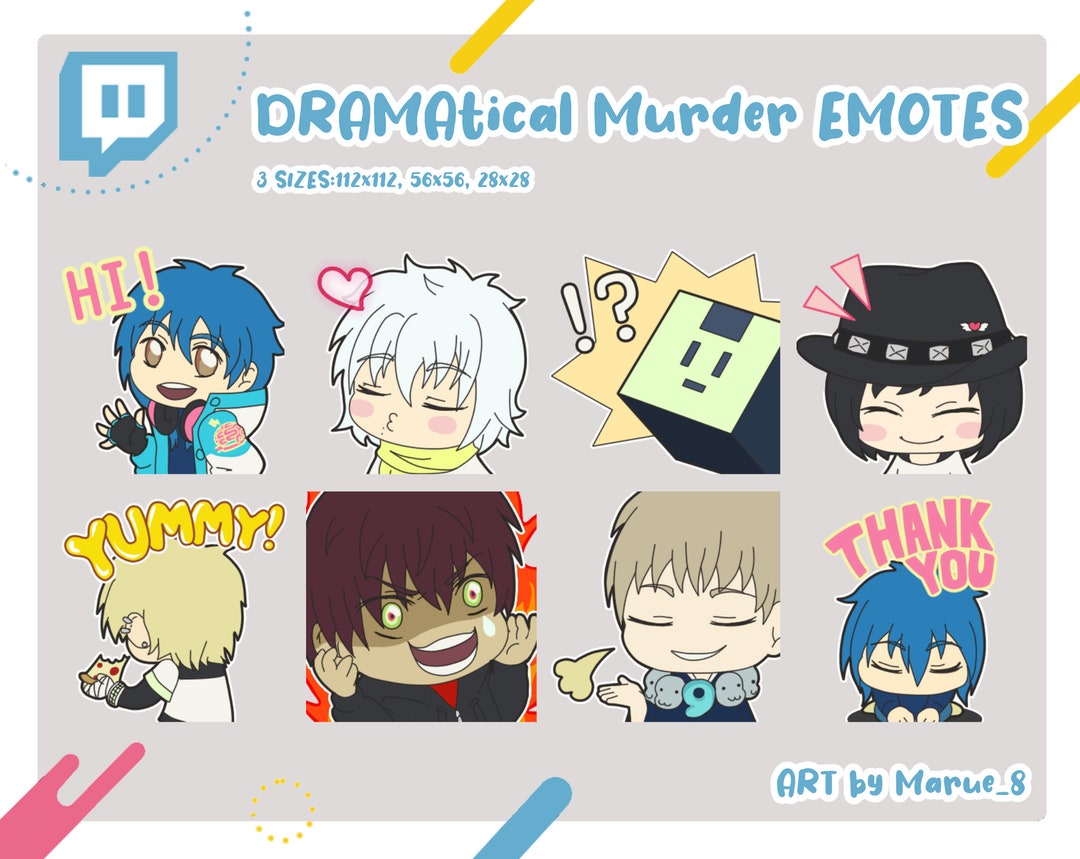 Twich Emotes // Dramatical Murder CHIBI 1 for Streamers - Etsy