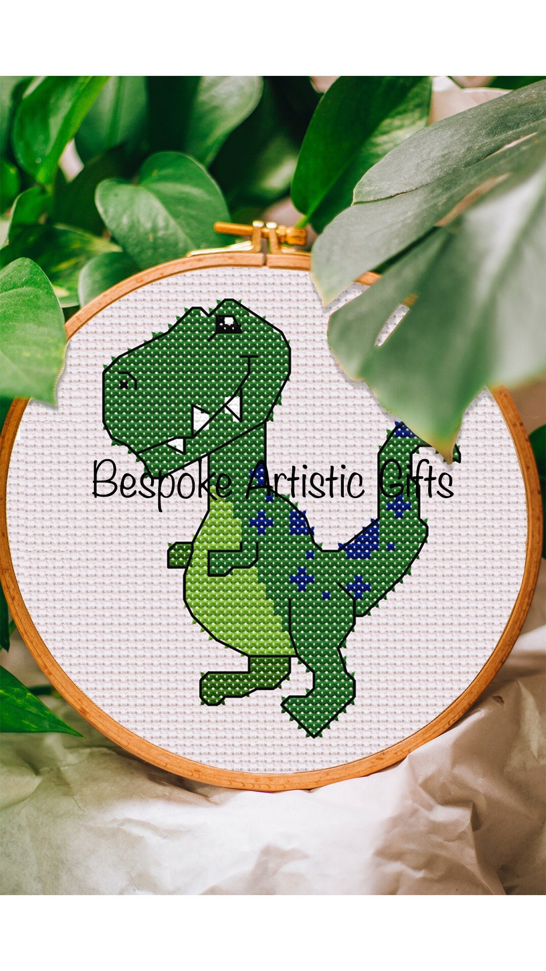 T-rex Dinosaur Cross Stitch Pattern Chart Pdf, Modern Counted Cross ...