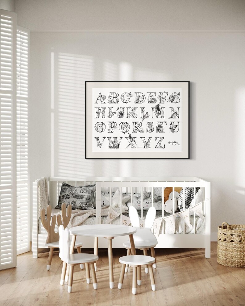 Australian Animal Alphabet Poster | Nursery Art Decor | Wildlife ABC ...