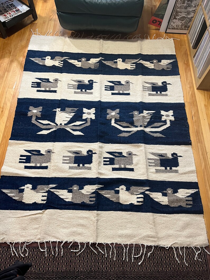 Guatemala MOMOSTENANGO Traditional Wool Rug. Vintage Piece, Mint ...