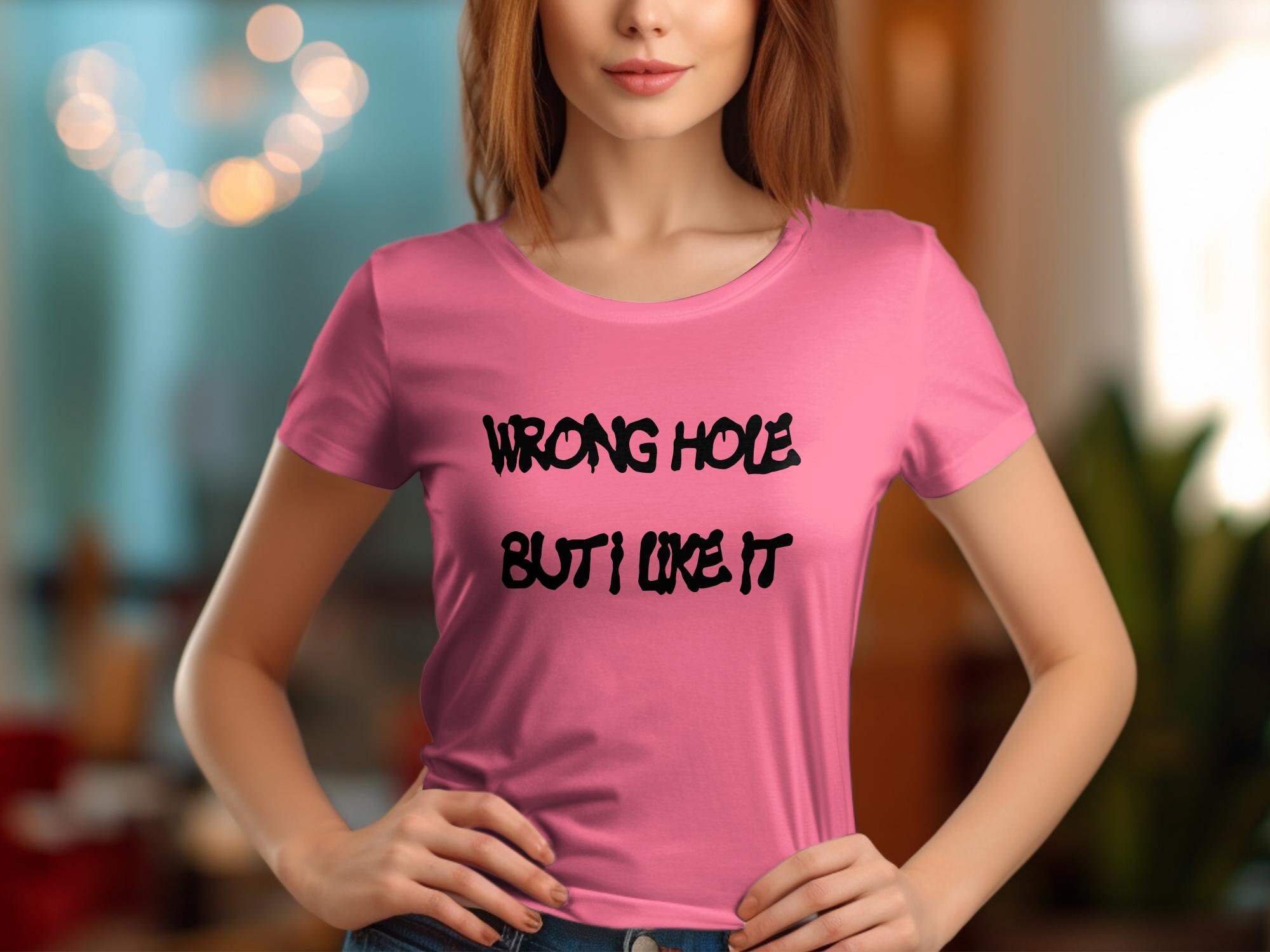 Wrong Hole but I Like It T-shirt, Naughty Sweatshirt, Sarcastic Shirt ...