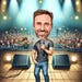 Custom Singer Cartoon Portrait, Singer Caricature, Gift for Singer ...