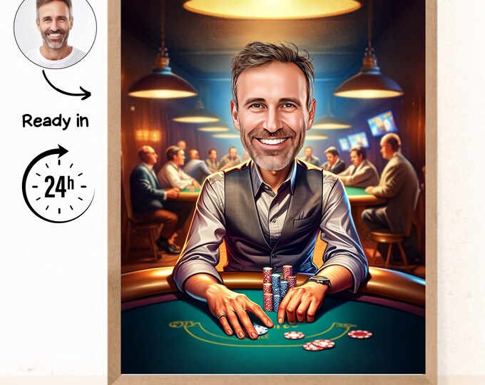 Police Officer Cartoon Portrait Police Officer Gift Colleague Gift ...