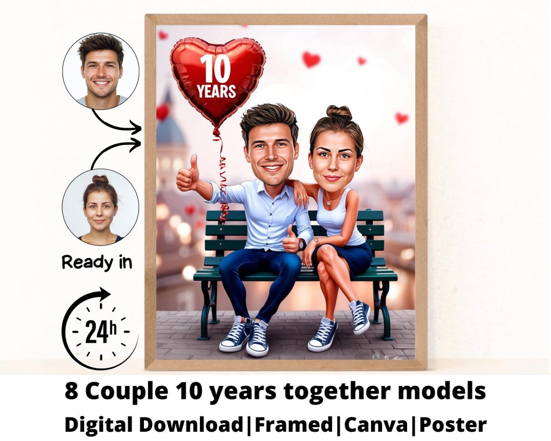 10th Year Anniversary / Our Tenth Year Together / Gifts for Him / Gifts ...