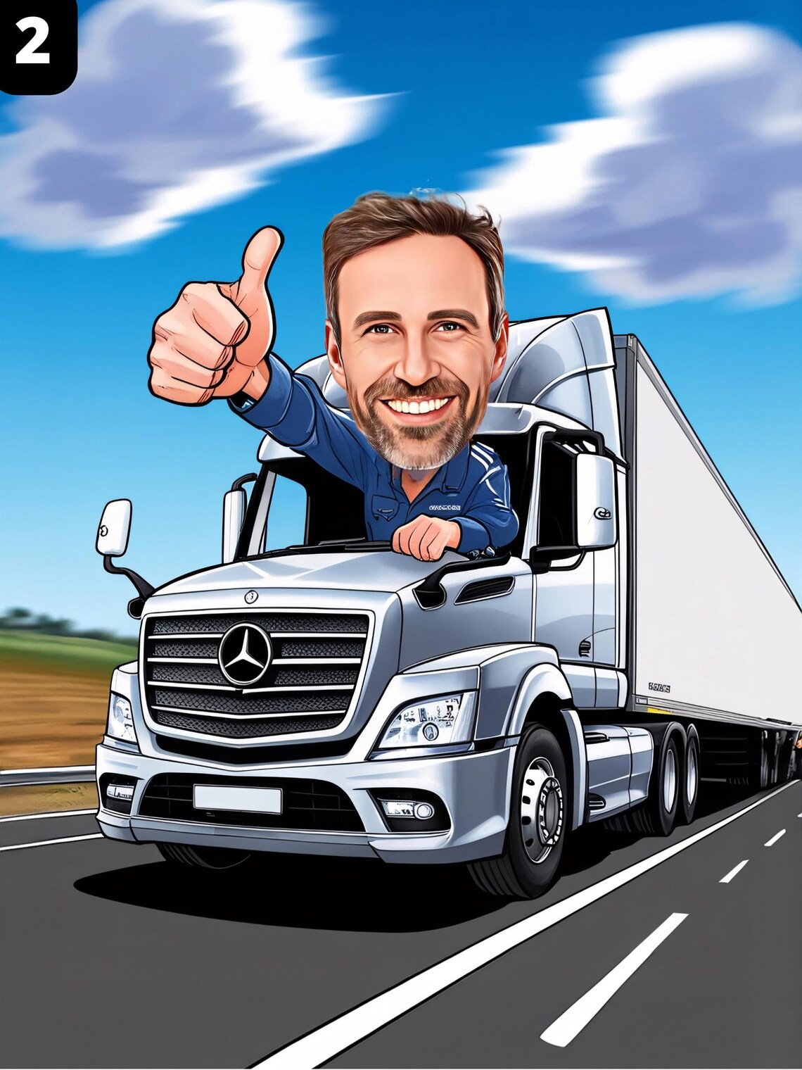 Personalized Truck Driver Caricature,truck Driver Gift,truck Driver ...