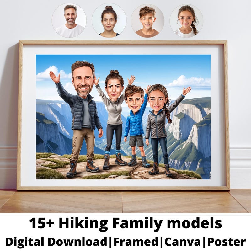 Hiking Family Portrait - Etsy