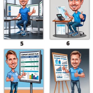 Management Controller Male Cartoon Portrait / Management Controller ...