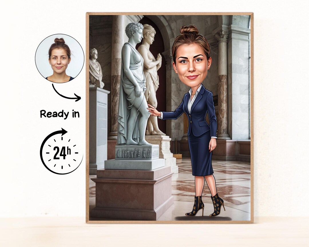 Historian Cartoon Portrait Historian Gift Custom Historian Caricature ...