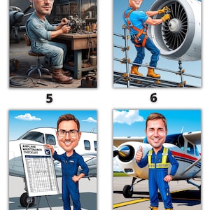 Aeronautical Mechanic Male Cartoon Portrait / Aeronautical Mechanic ...