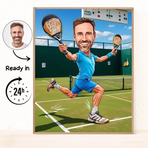 Paddle Cartoon Portrait | Paddle Gift | Custom Paddle Caricature ...
