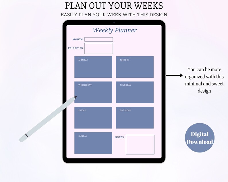 Weekly Planner 2023, Goodnotes Weekly Planner, Digital Planner, to Do ...