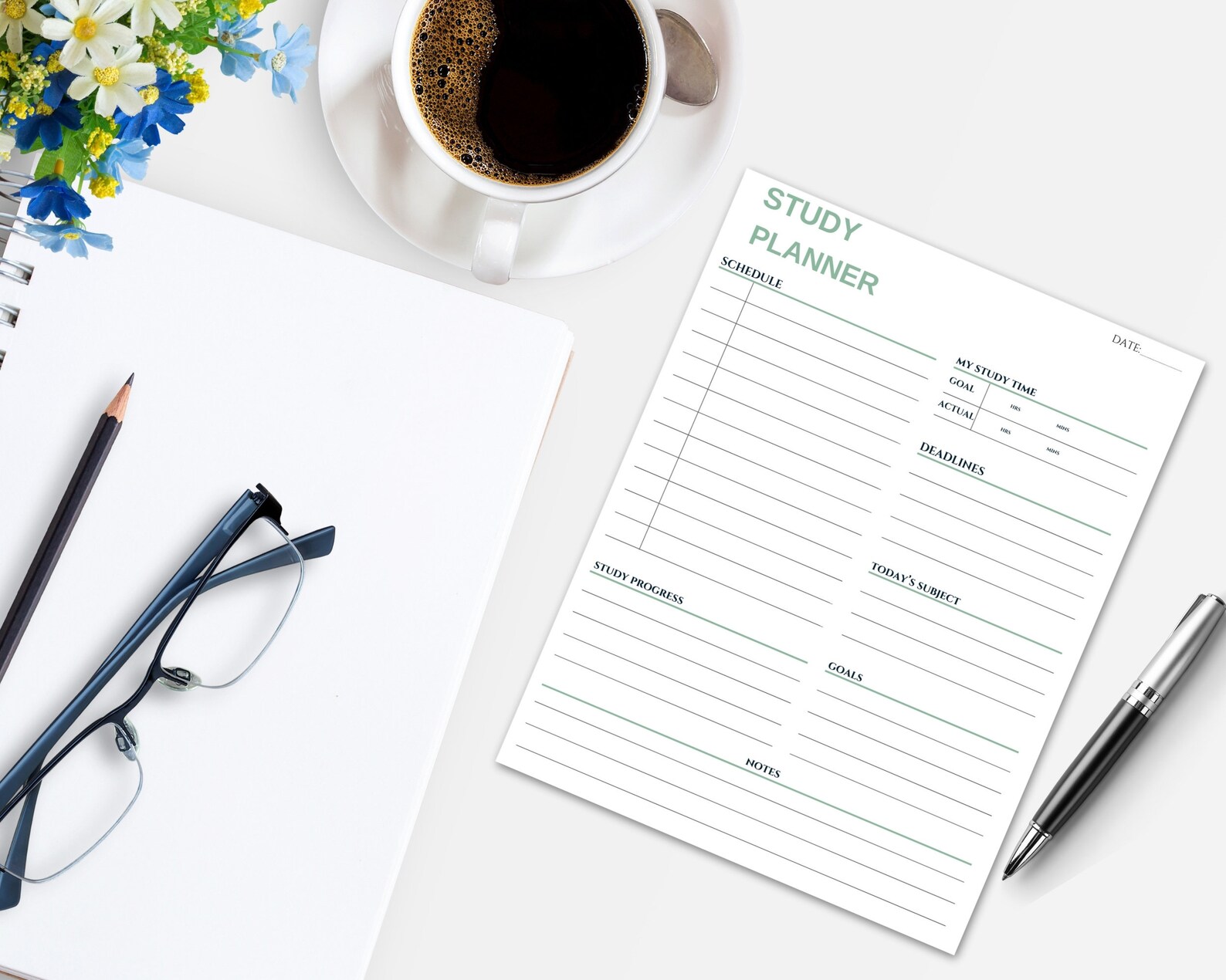 Daily Study Planner, Study Planner Pdf, Acedemic Planner, College ...