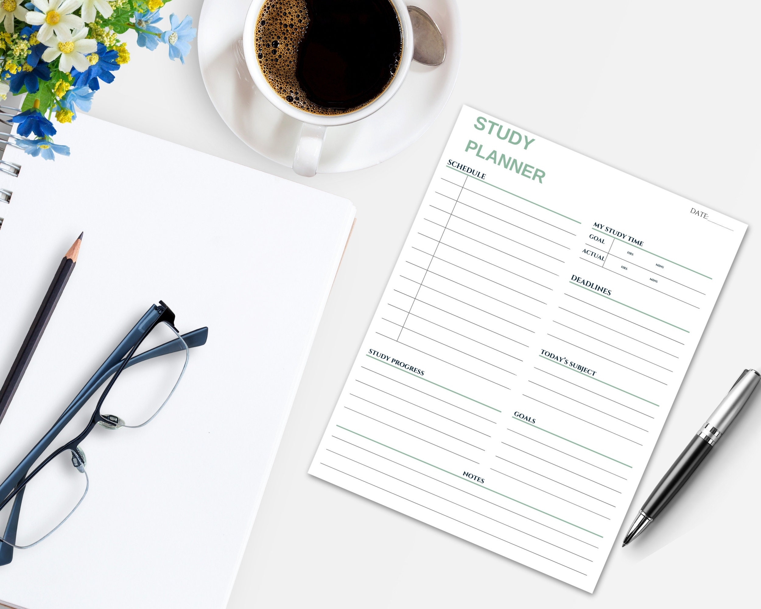 Daily Study Planner, Study Planner Pdf, Acedemic Planner, College ...