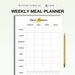 Digital Meal Planner, Weekly Meal Planner, Minimalist Meal Planner - Etsy