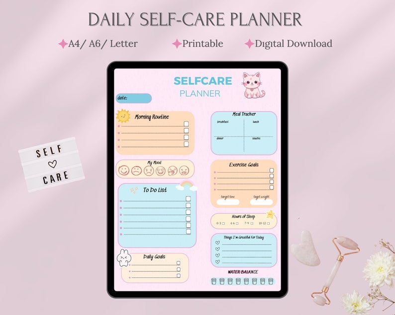 Self Care Planner, Self Care Planner Printable, Self Care Journal ...