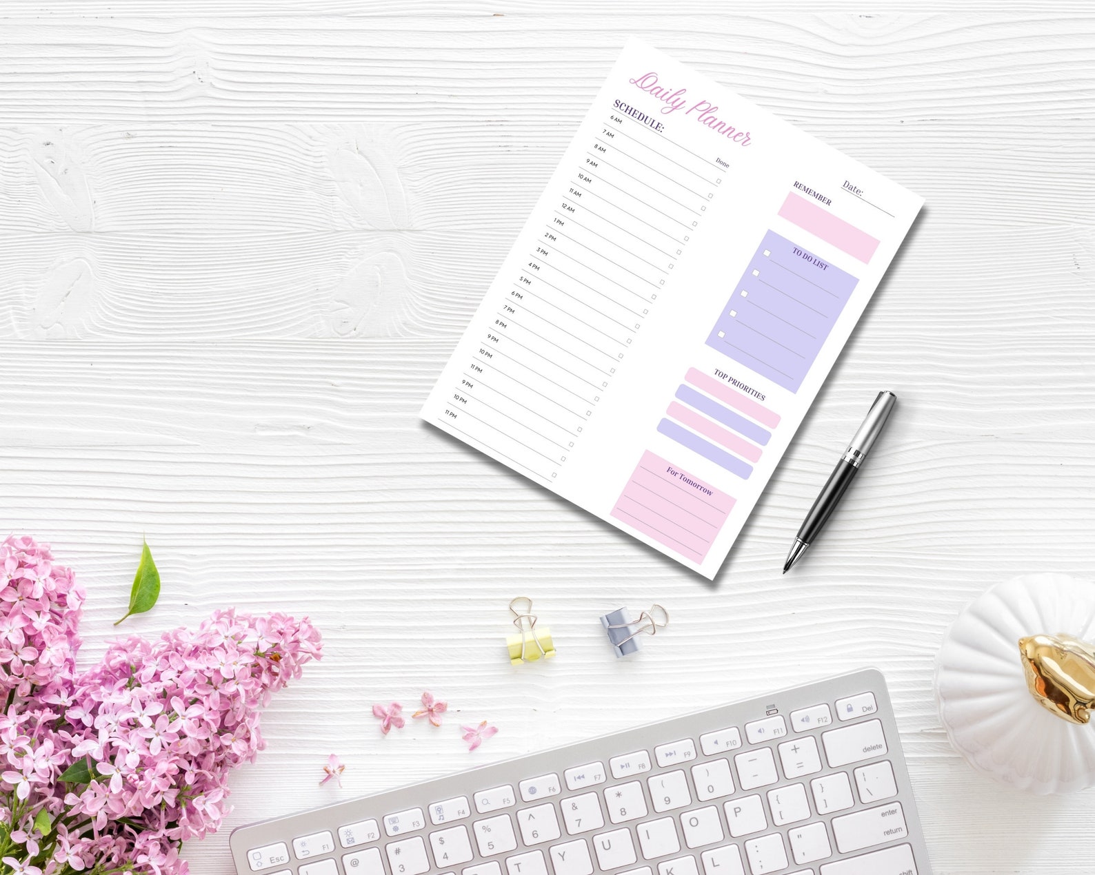 Digital Daily Planner, Undated Planner 2023, Pink Daily Planner - Etsy