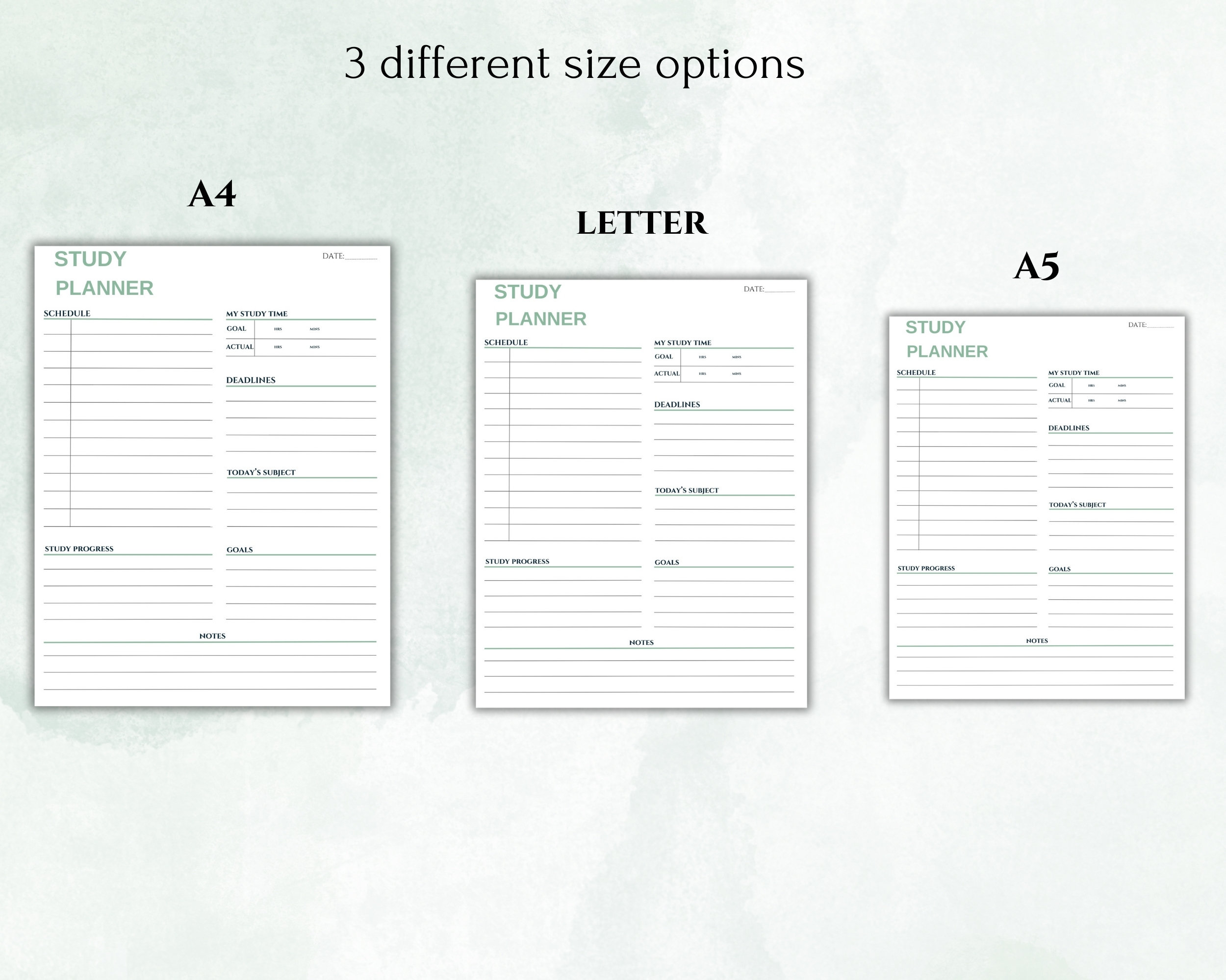 Daily Study Planner, Study Planner Pdf, Acedemic Planner, College ...