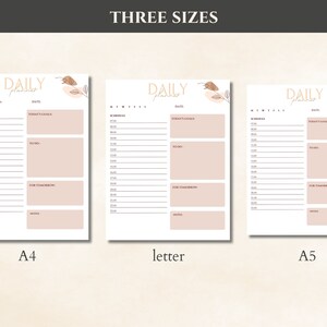 Daily Planner Digital, Undated Daily Planner, Daily Planner Printable ...