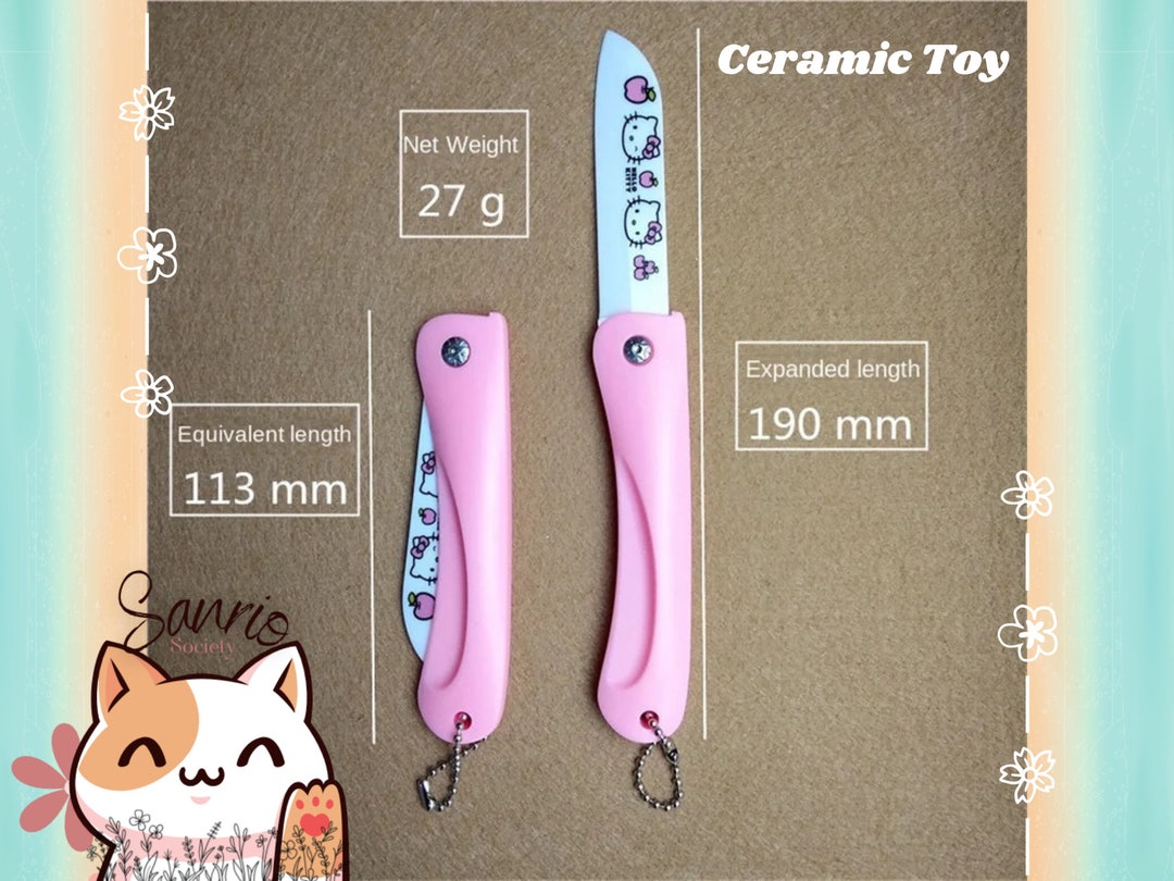 Hello Kitty Toy Ceramic Folding Knife Gift Anime Fan - Etsy